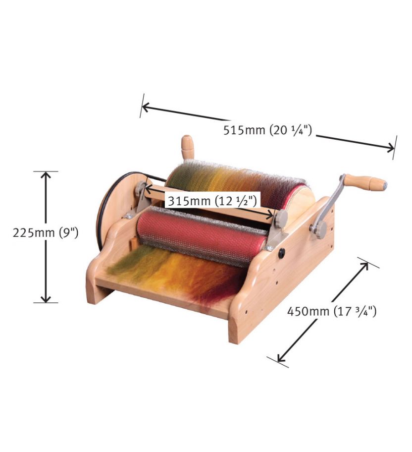 Ashford Wide Drum Carder - 72 PPSI - Drum Carders - Ashford WIDE Drum ...