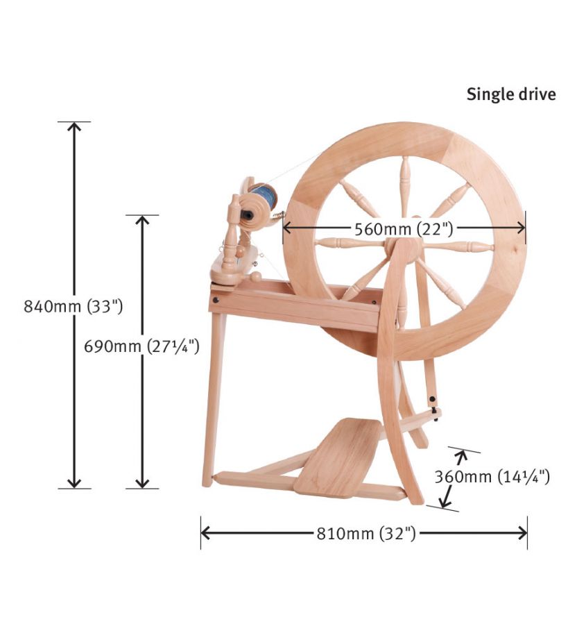 Ashford Traditional Spinning Wheel - Single Drive - Spinning Wheels ...