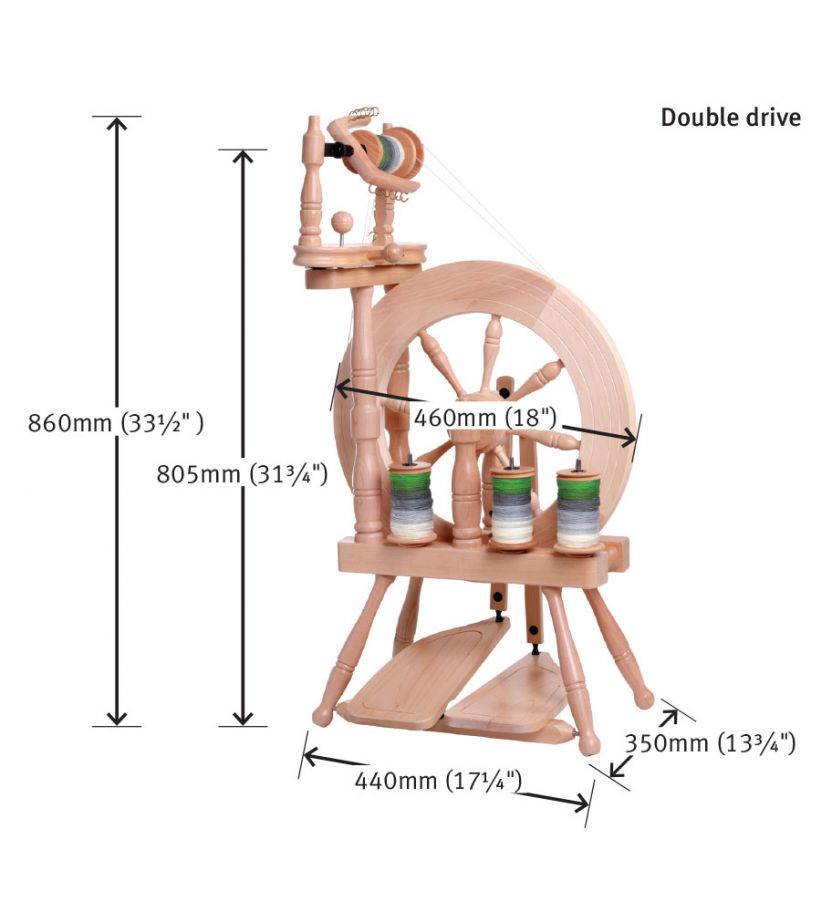 Ashford Traveller Spinning Wheel - Double Drive - Spinning Wheels ...